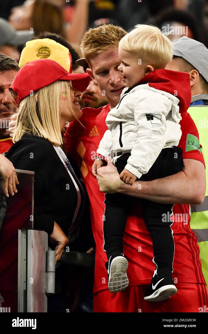 Belgium's Kevin De Bruyne and De Bruyne's girlfriend Michelle Lacroix ...