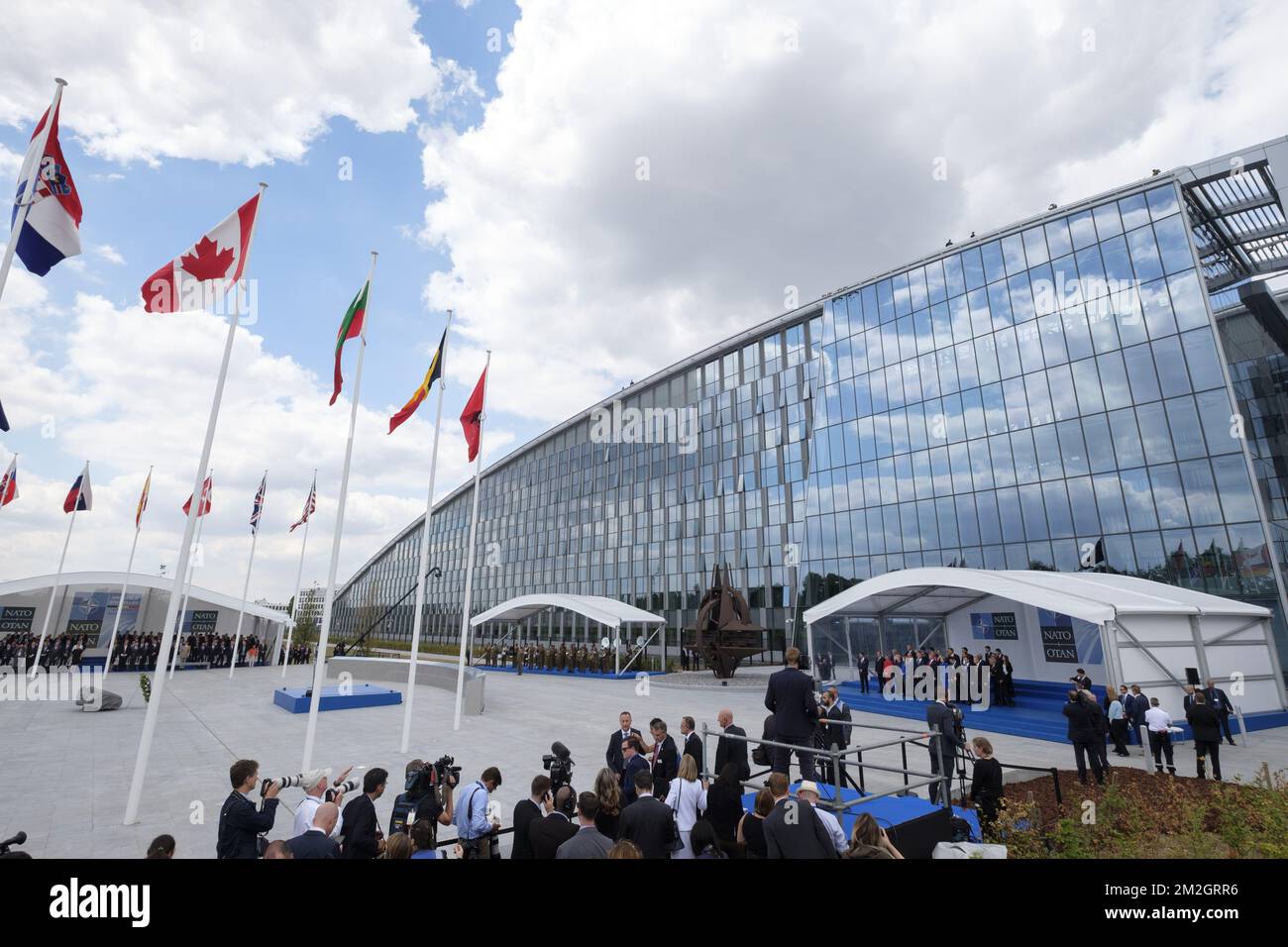 Illustration picture at the opening ceremony of the summit of the NATO ...