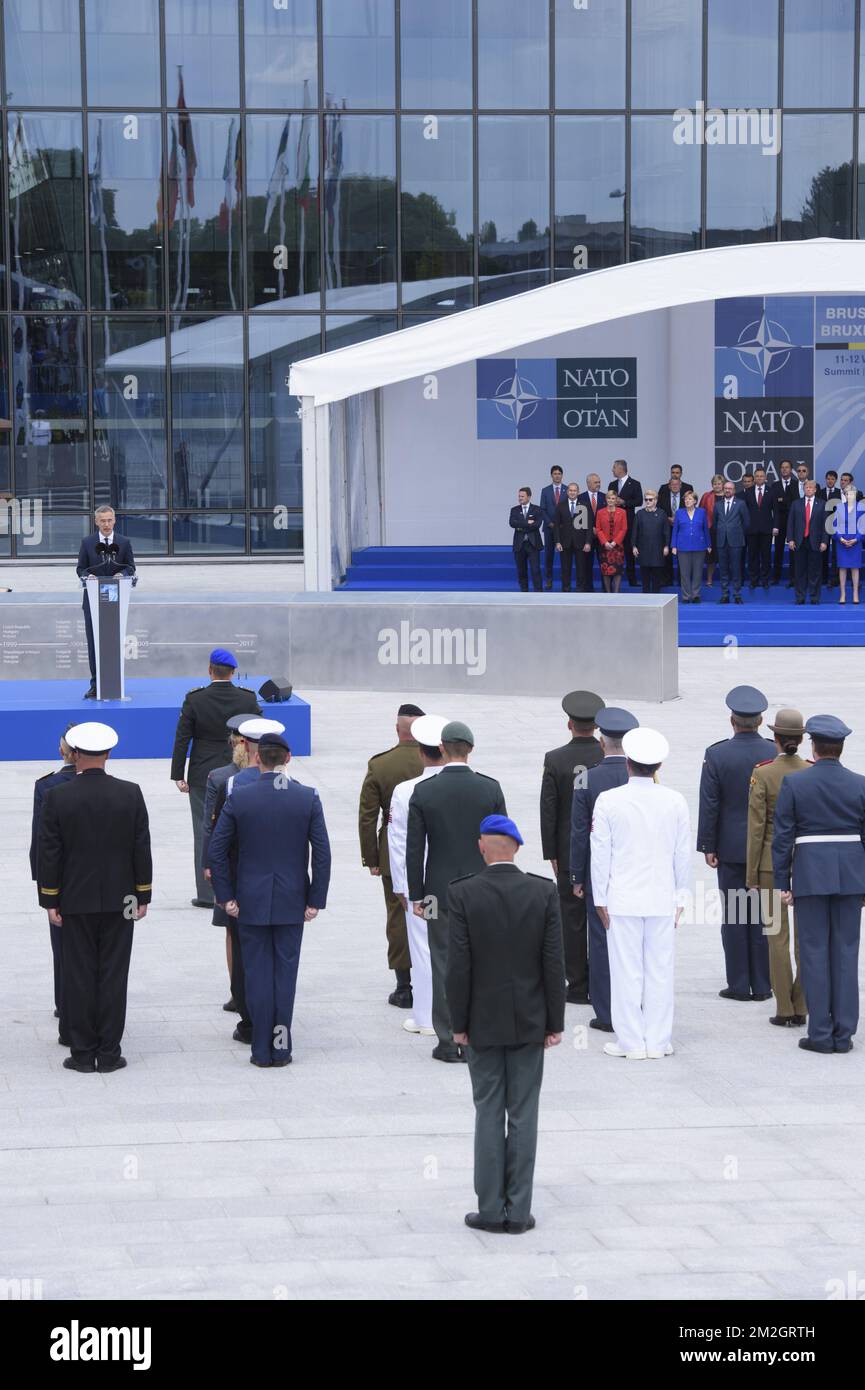 Illustration picture at the opening ceremony of the summit of the NATO ...