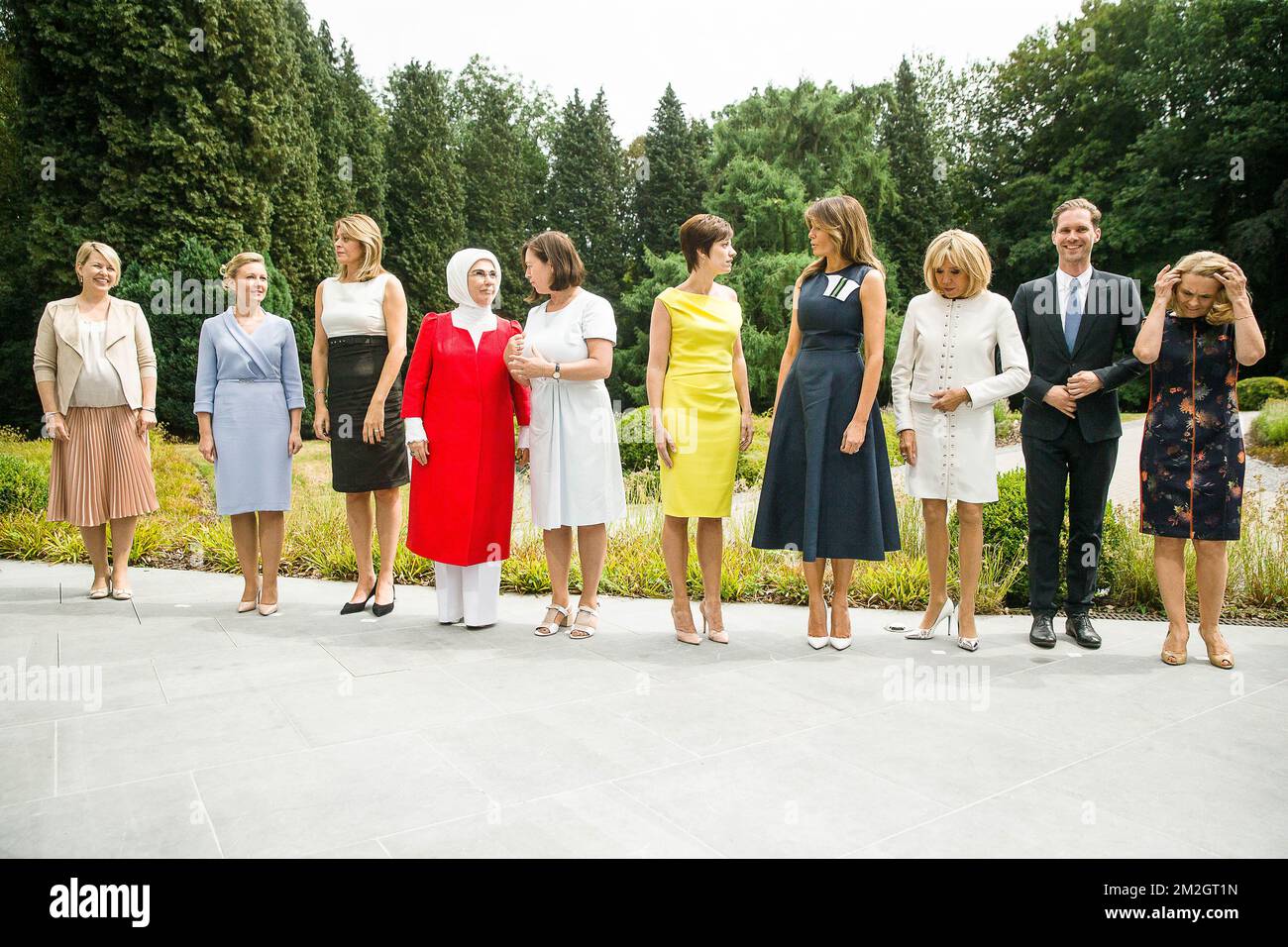 Karin Ratas, wife of Estonia PM, Ulla Lofven, wife of Sweden PM, Mojca ...