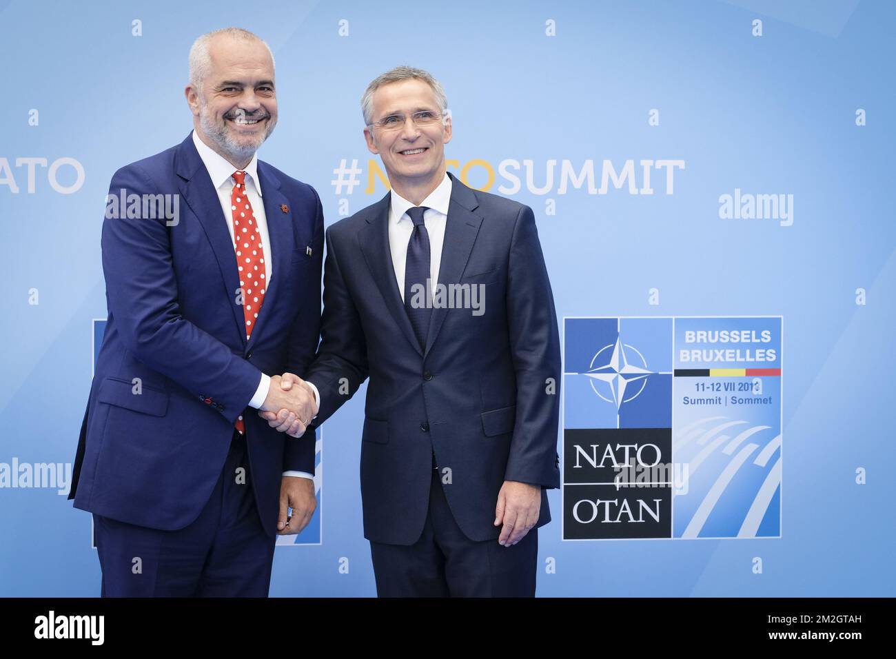Prime Minister of Albania Edi Rama and NATO Secretary General Jens ...