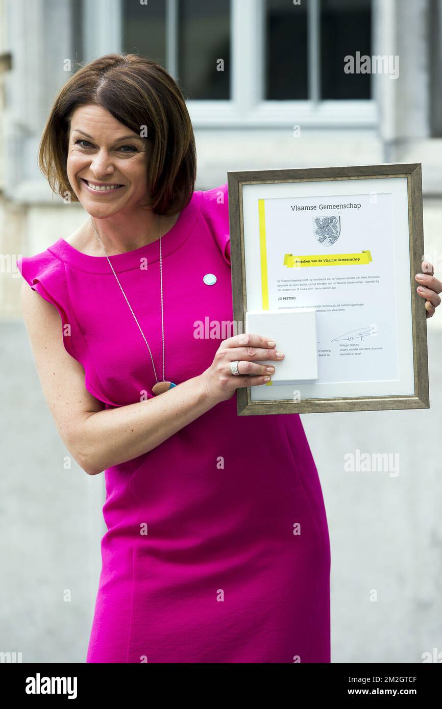 Climate specialist Jill Peeters pictured during the award ceremony for ...