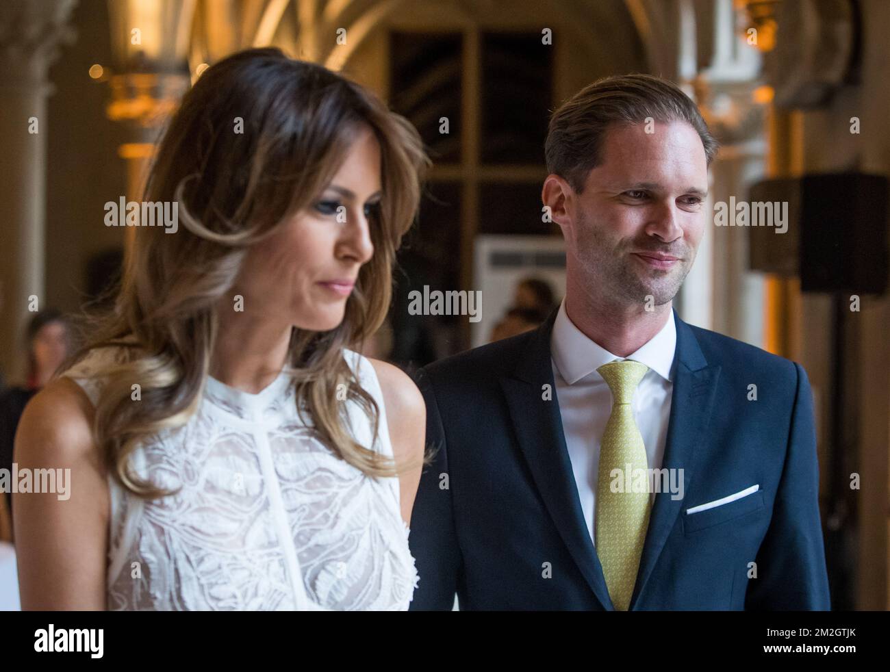 First Lady of the US Melania Trump and First Gentleman of Luxembourg ...