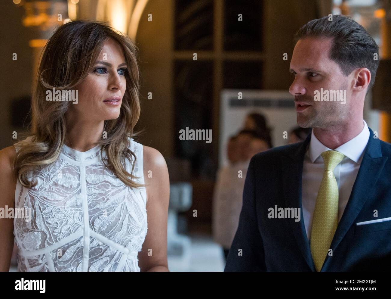 First Lady of the US Melania Trump and First Gentleman of Luxembourg ...