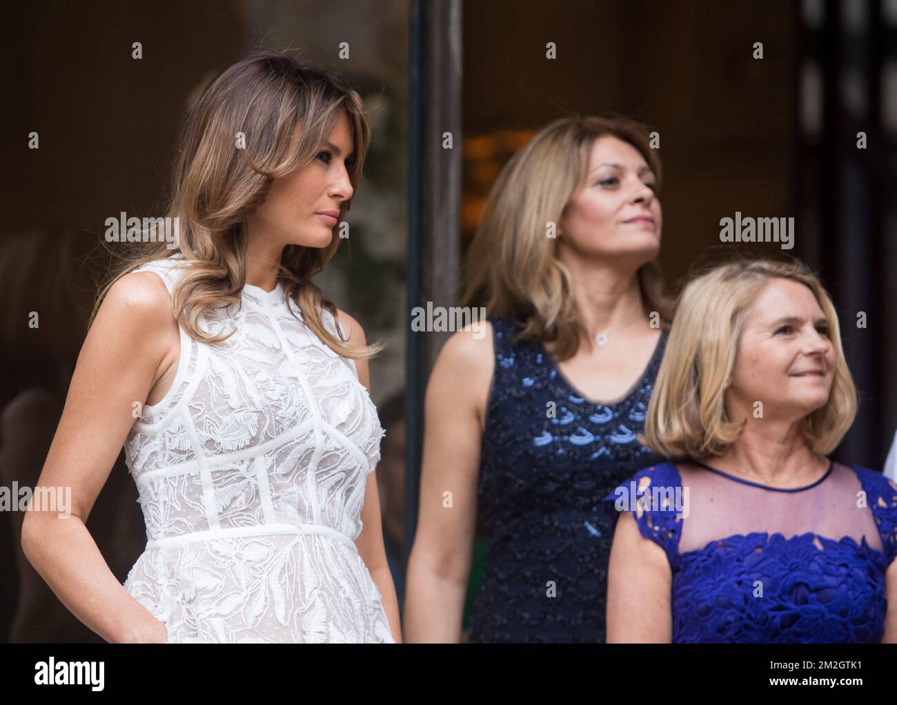 First Lady of the US Melania Trump, Desislava Radeva and Malgorzata ...