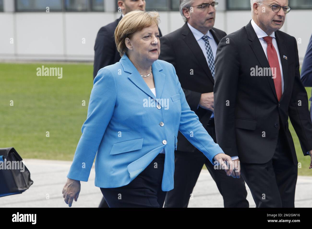 Chancellor of Germany Angela Merkel pictured at the arrivals on day two ...