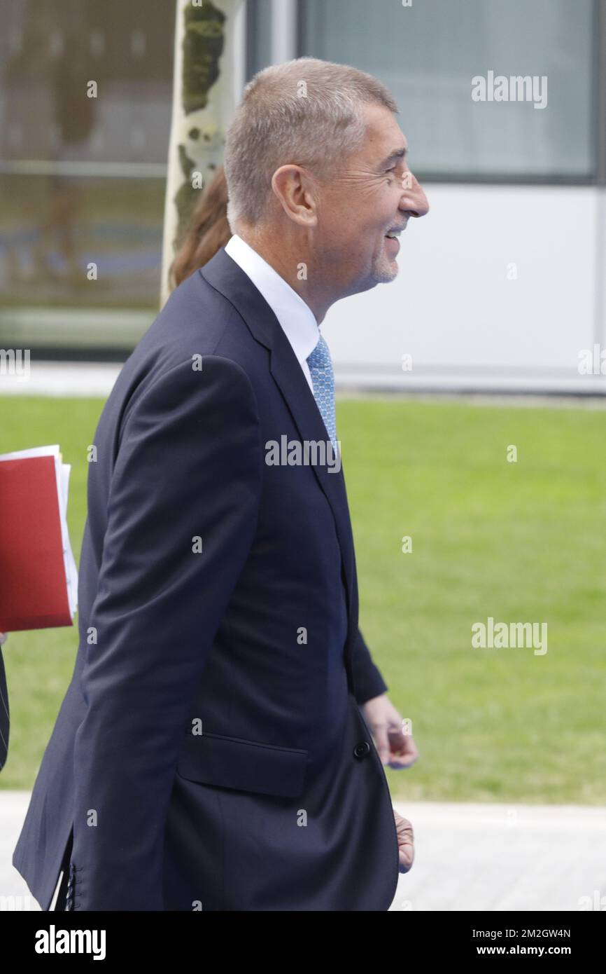 Czech Republic Prime Minister Andrej Babis pictured at the arrivals on ...