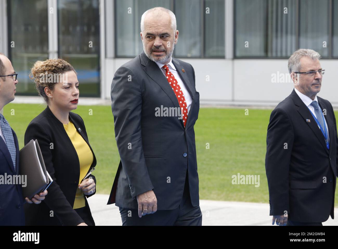 Prime Minister of Albania Edi Rama pictured at the arrivals on day two ...