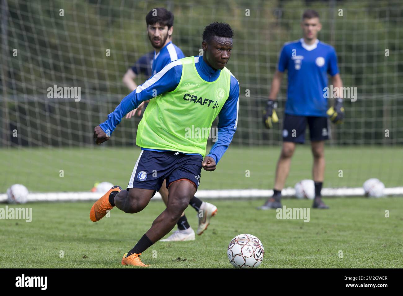 Gent's Samuel Kalu Ojim pictured during a training session of Belgian ...