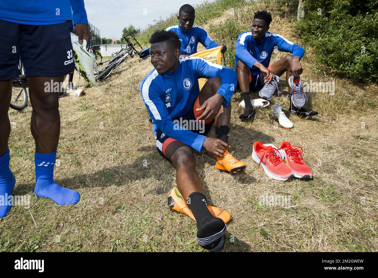 Gent's Samuel Kalu Ojim pictured during a training session of Belgian ...