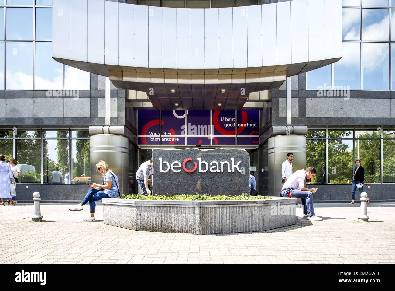 Illustration picture shows the headquarters of Beobank bank in Brussels ...