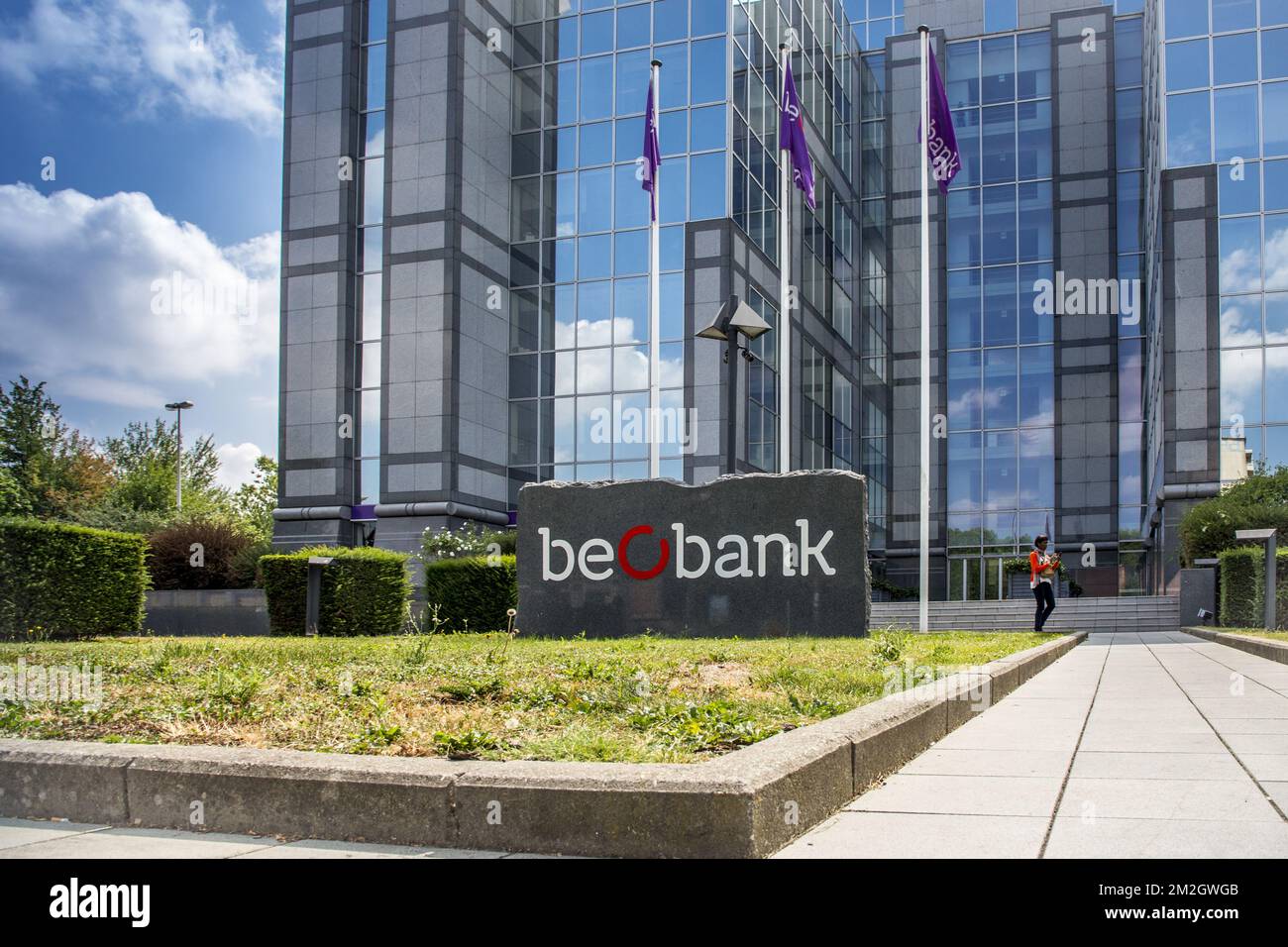 Illustration picture shows the headquarters of Beobank bank in Brussels ...