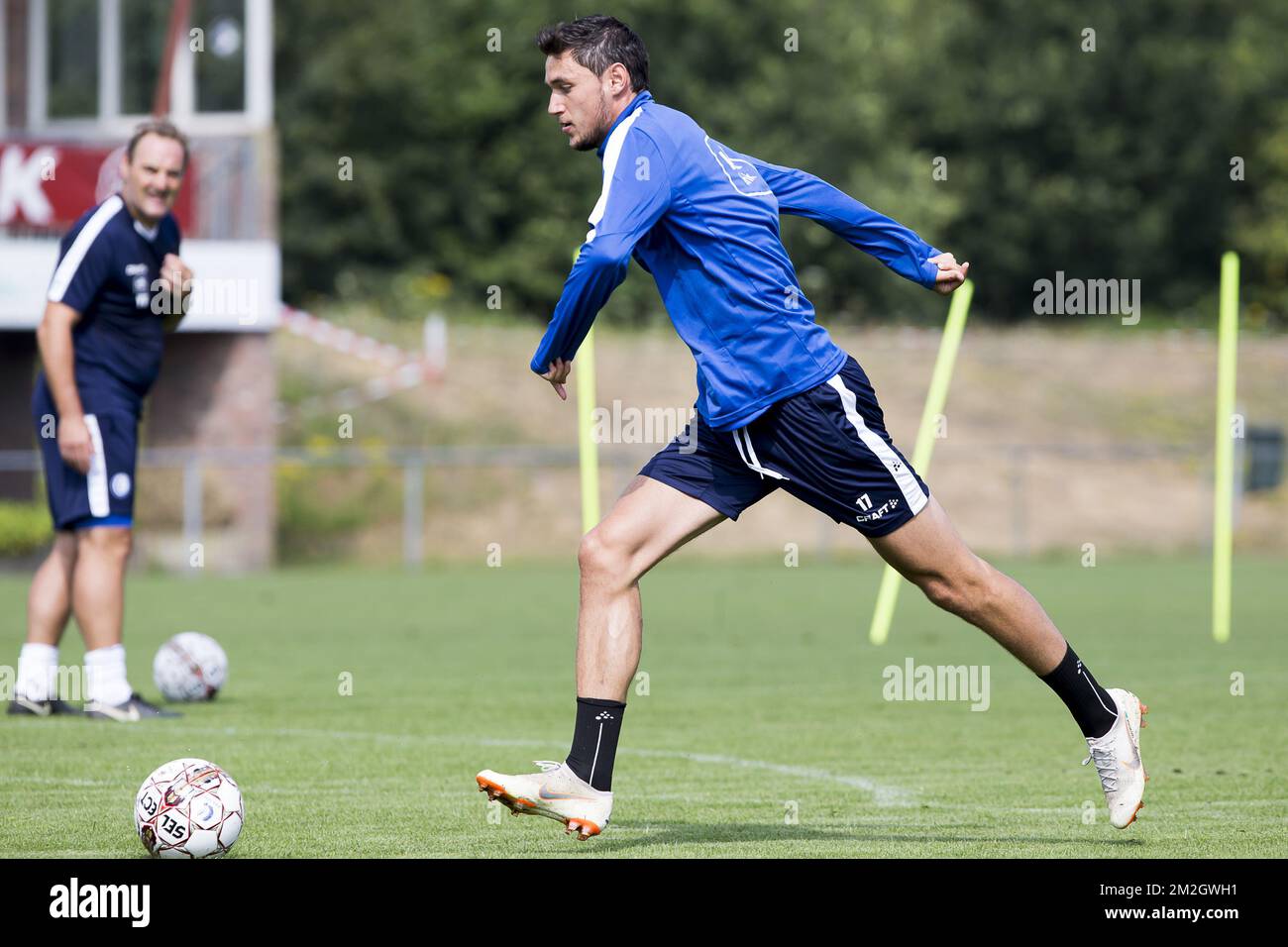 Unidentified player pictured during a training session of Belgian ...
