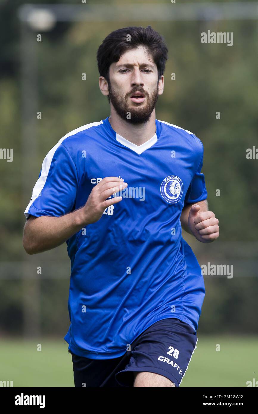 Unidentified player pictured during a training session of Belgian ...