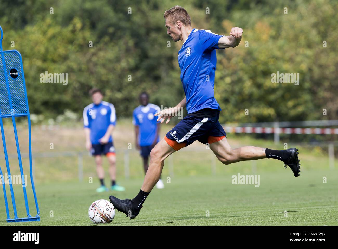 Unidentified player pictured during a training session of Belgian ...