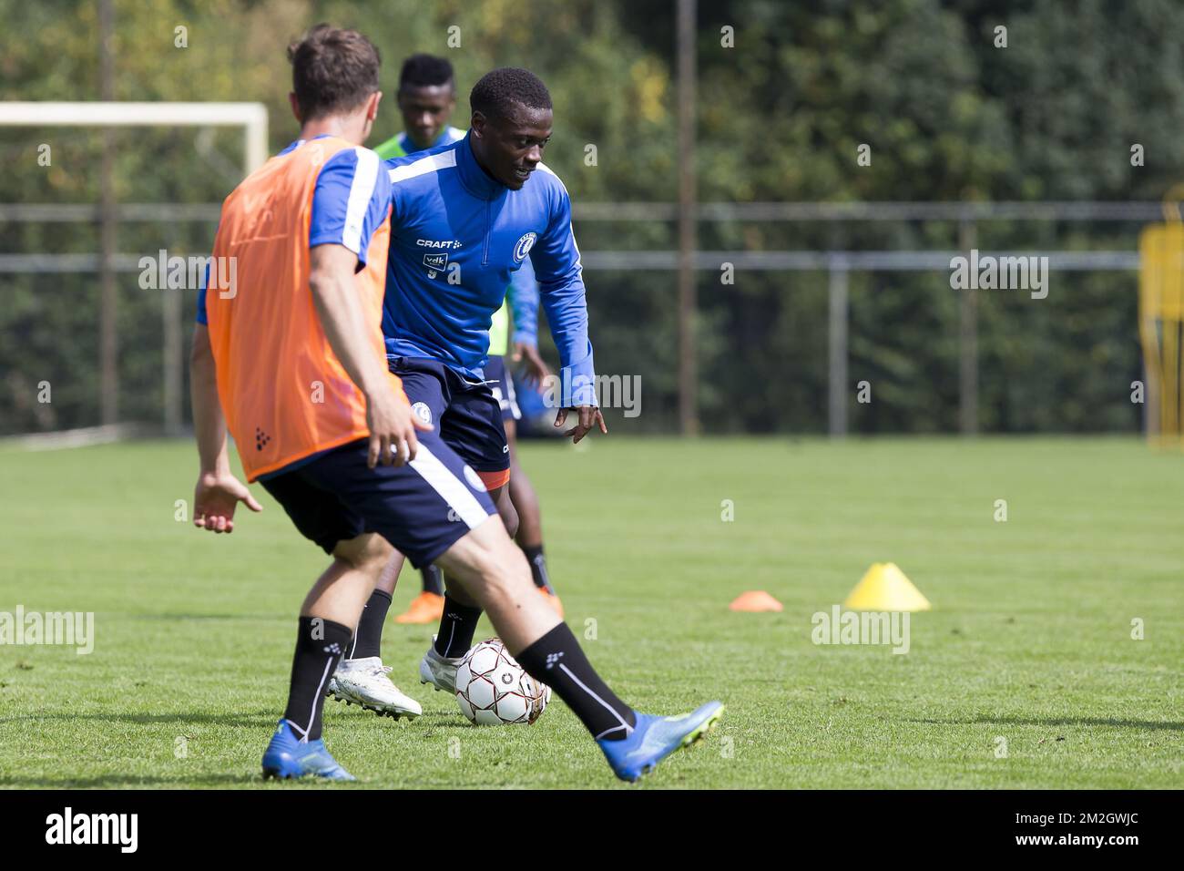 Gent's Stallone Limbombe pictured during a training session of Belgian ...