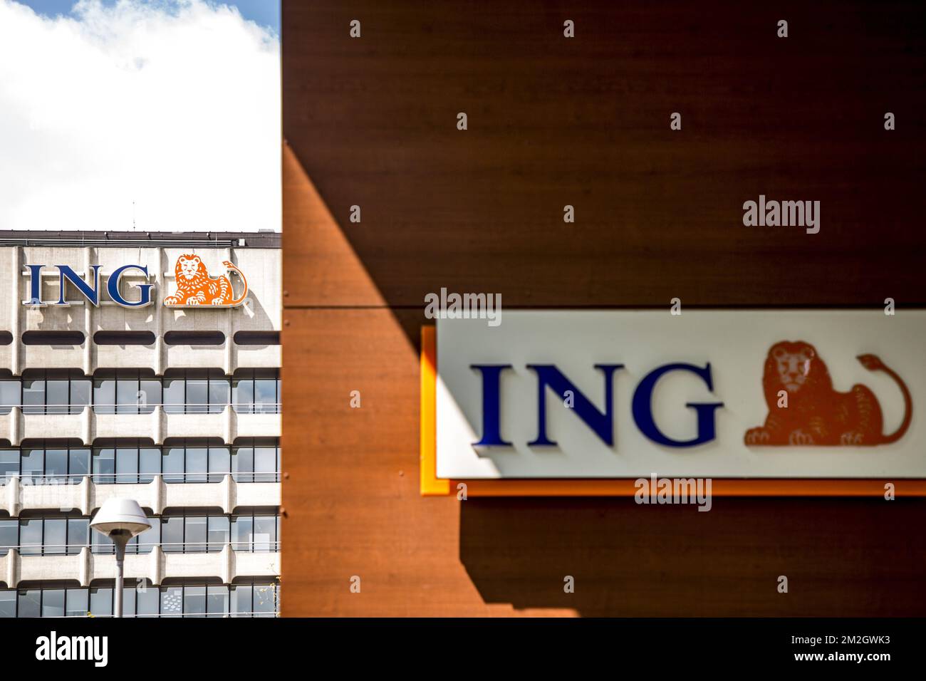 Illustration picture shows the headquarters of ING Belgium bank in ...