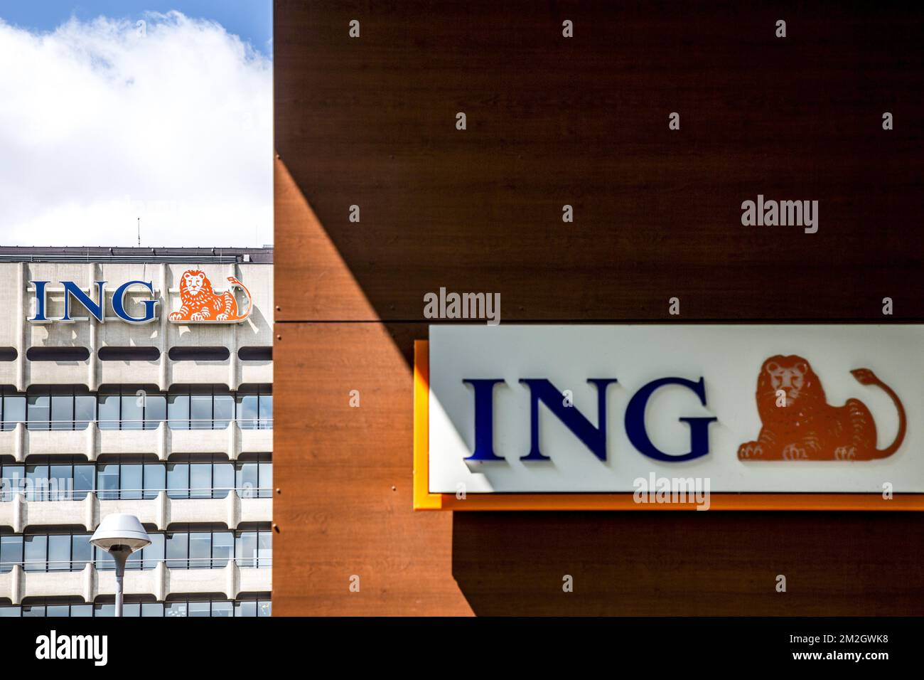 Illustration picture shows the headquarters of ING Belgium bank in ...