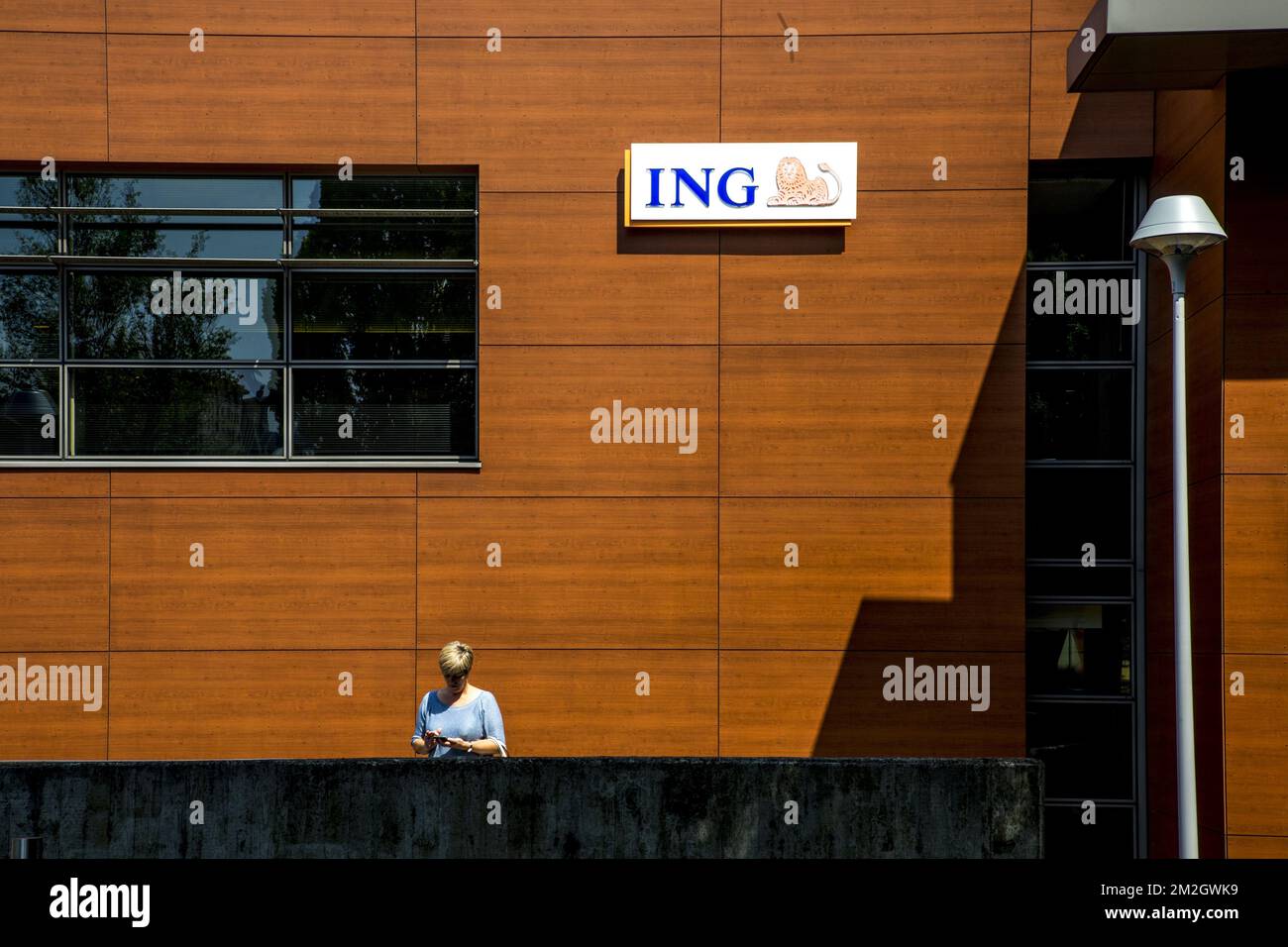 Illustration picture shows the headquarters of ING Belgium bank in ...