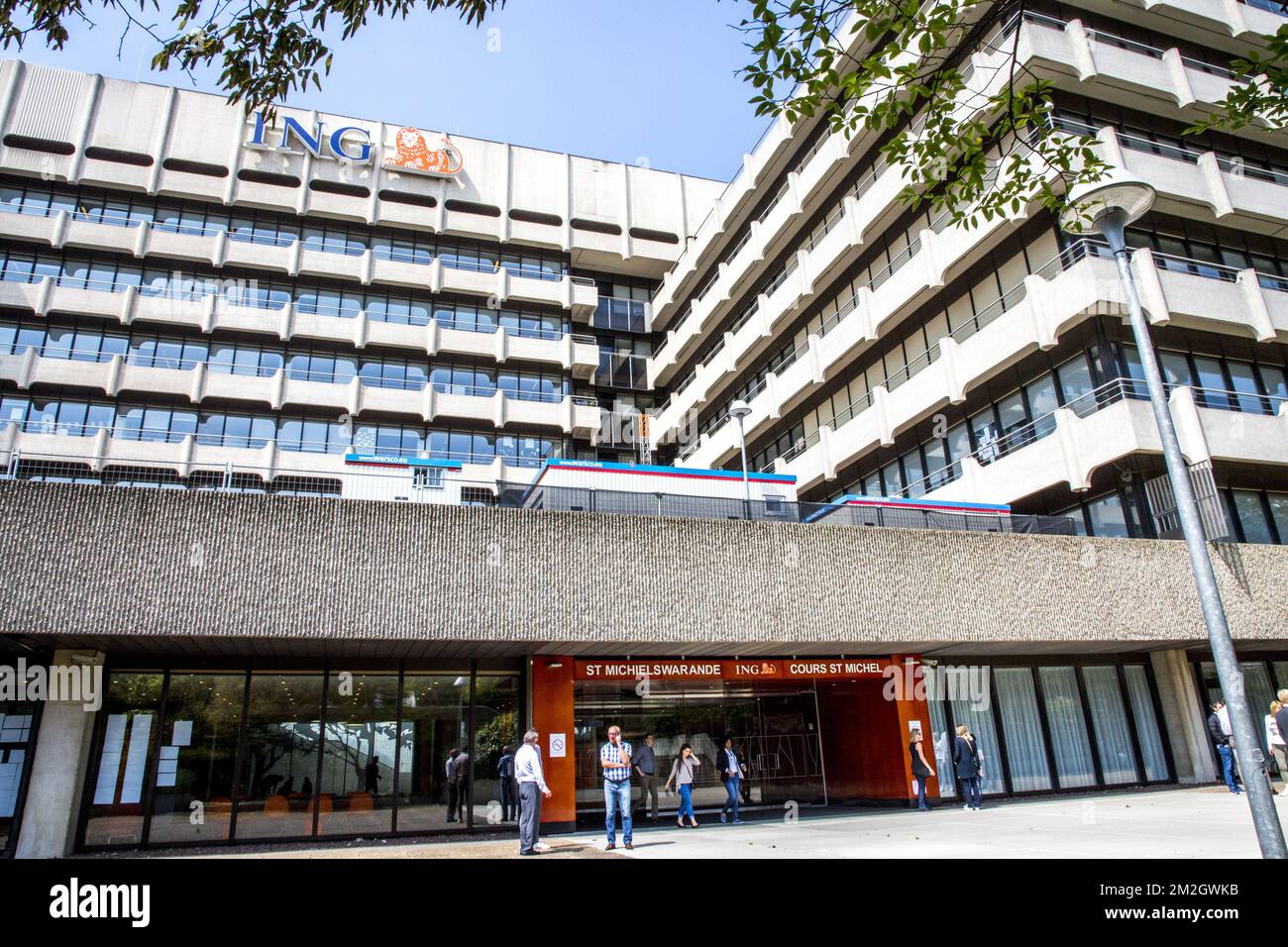 Illustration picture shows the headquarters of ING Belgium bank in ...