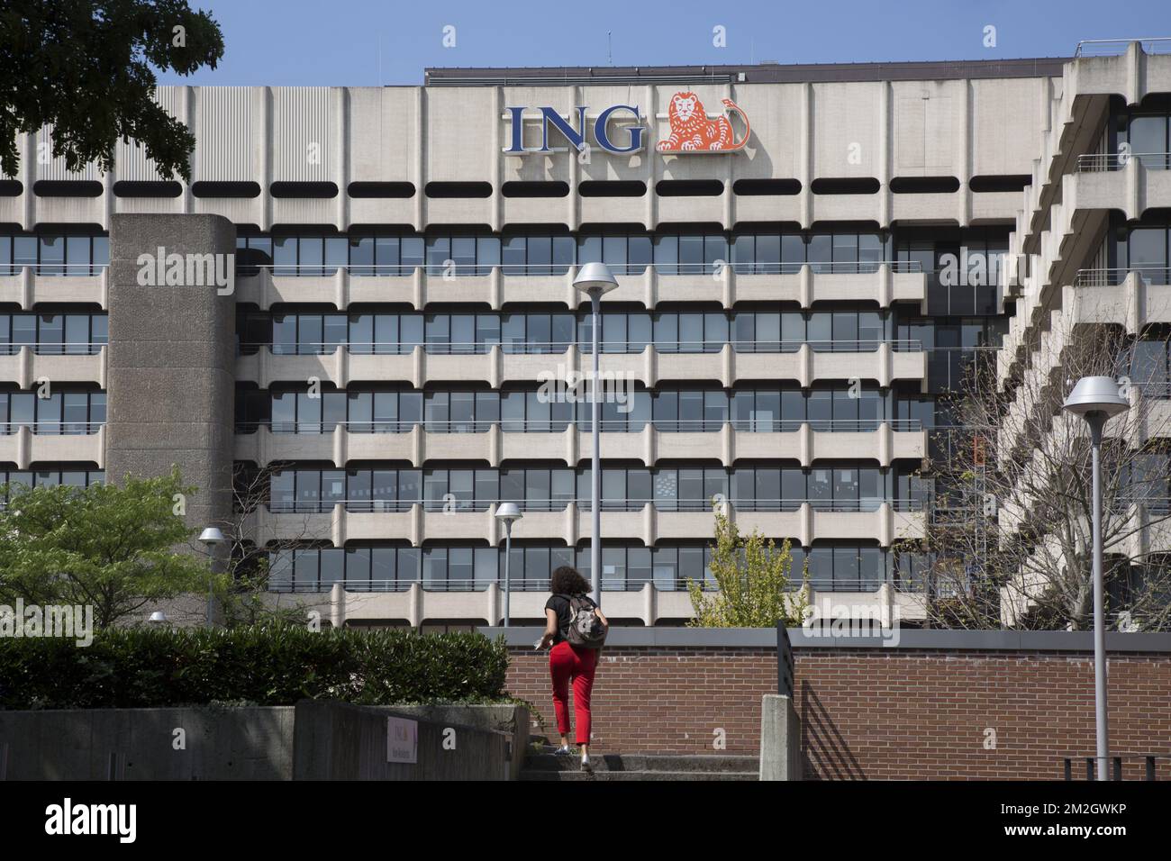 Illustration picture shows the headquarters of ING Belgium bank in ...