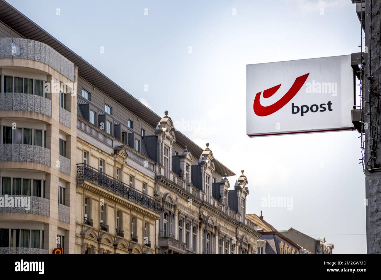 Illustration picture shows the logo of bpost at the headquarters of ...
