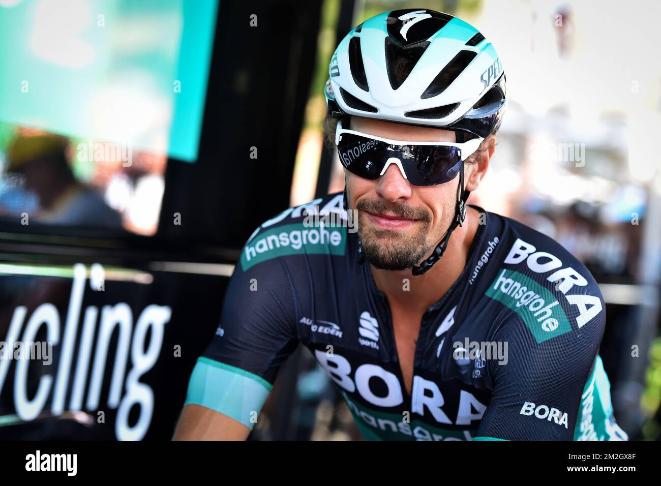 Italian Daniel Oss of Bora-Hansgrohe pictured at the start of the ...