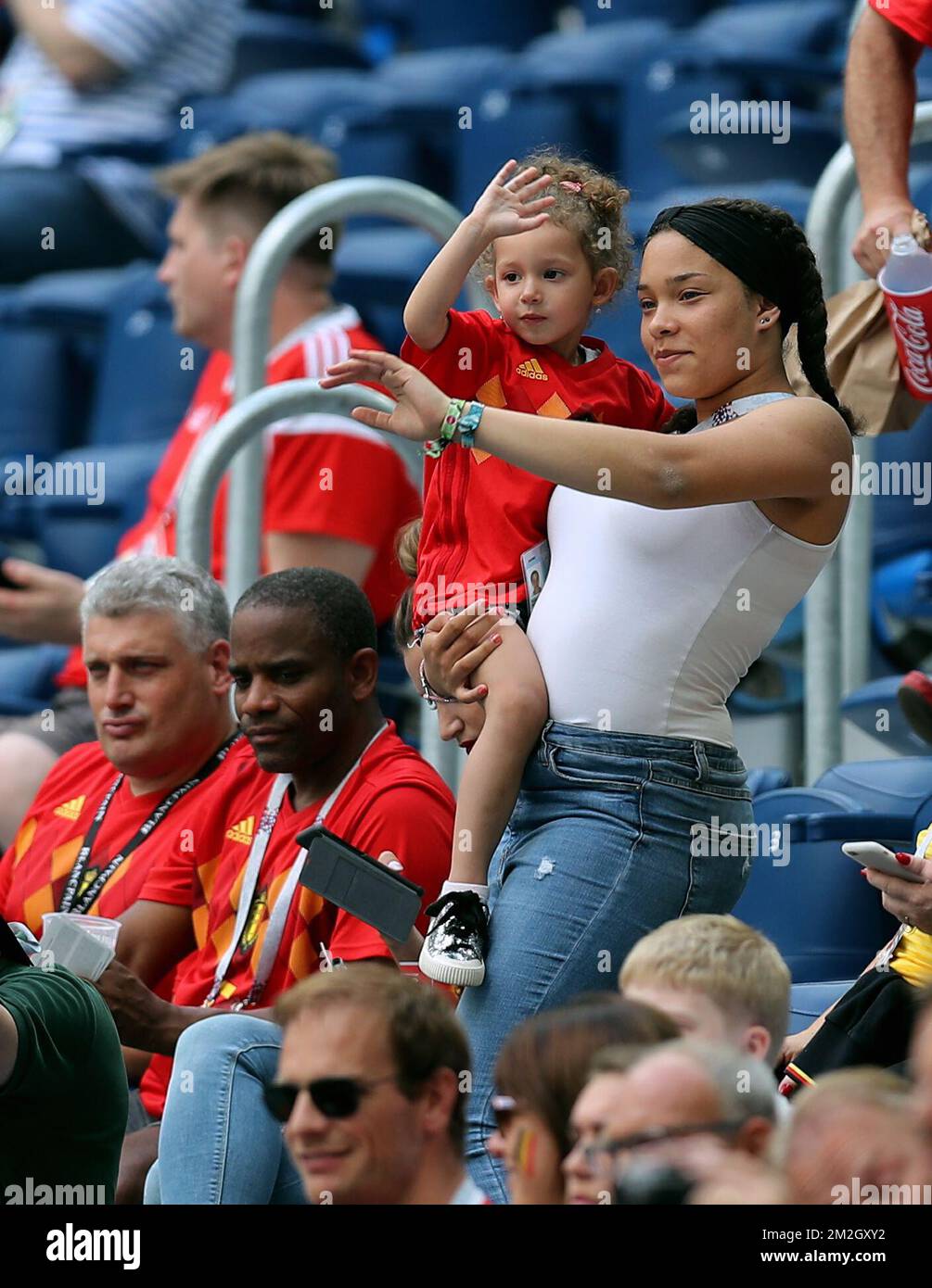 Witsel's father Thierry, Witsel's sister Whitney and Witsel's daughter ...