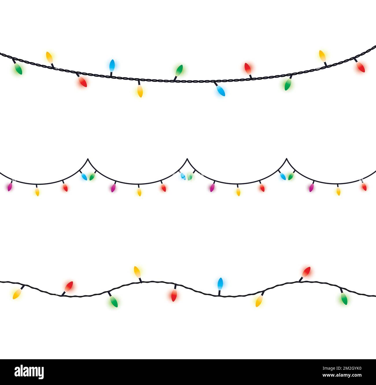 String Of Christmas Lights Vector