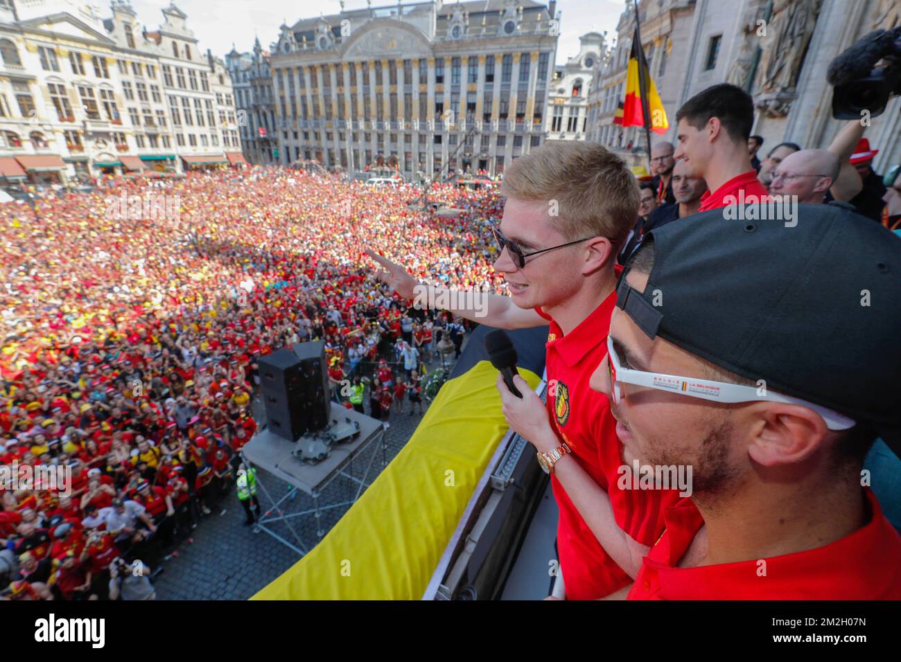 Belgium's Eden Hazard, Belgium's Kevin De Bruyne and Belgium's ...