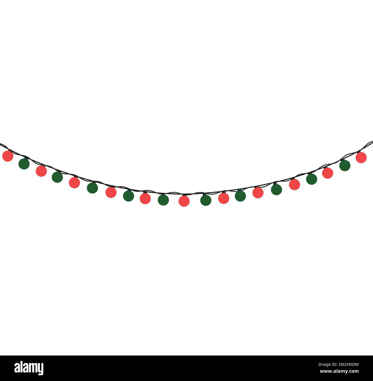 Red And Green Christmas Lights Border