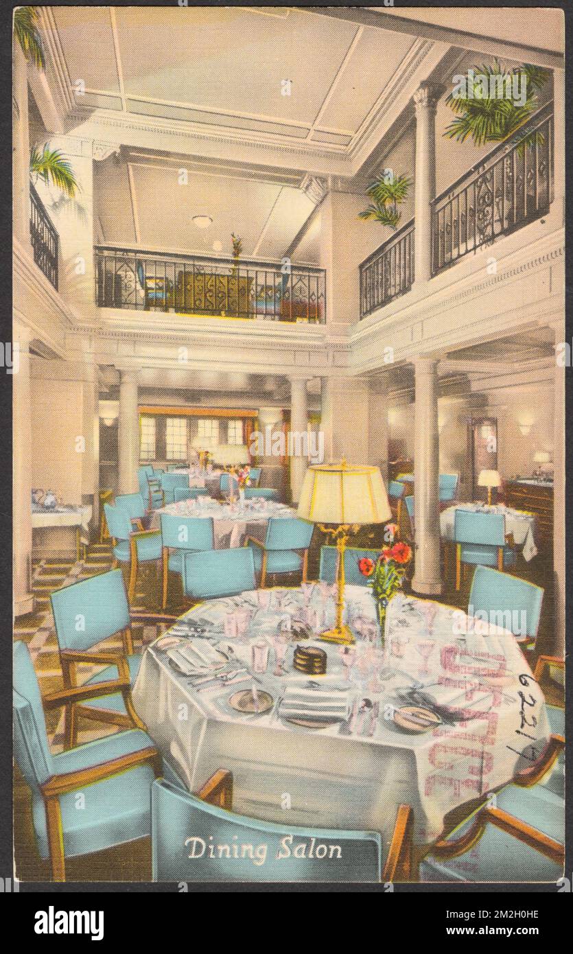 Dining salon , Dining rooms, Ocean liners, American Export Lines, Inc ...