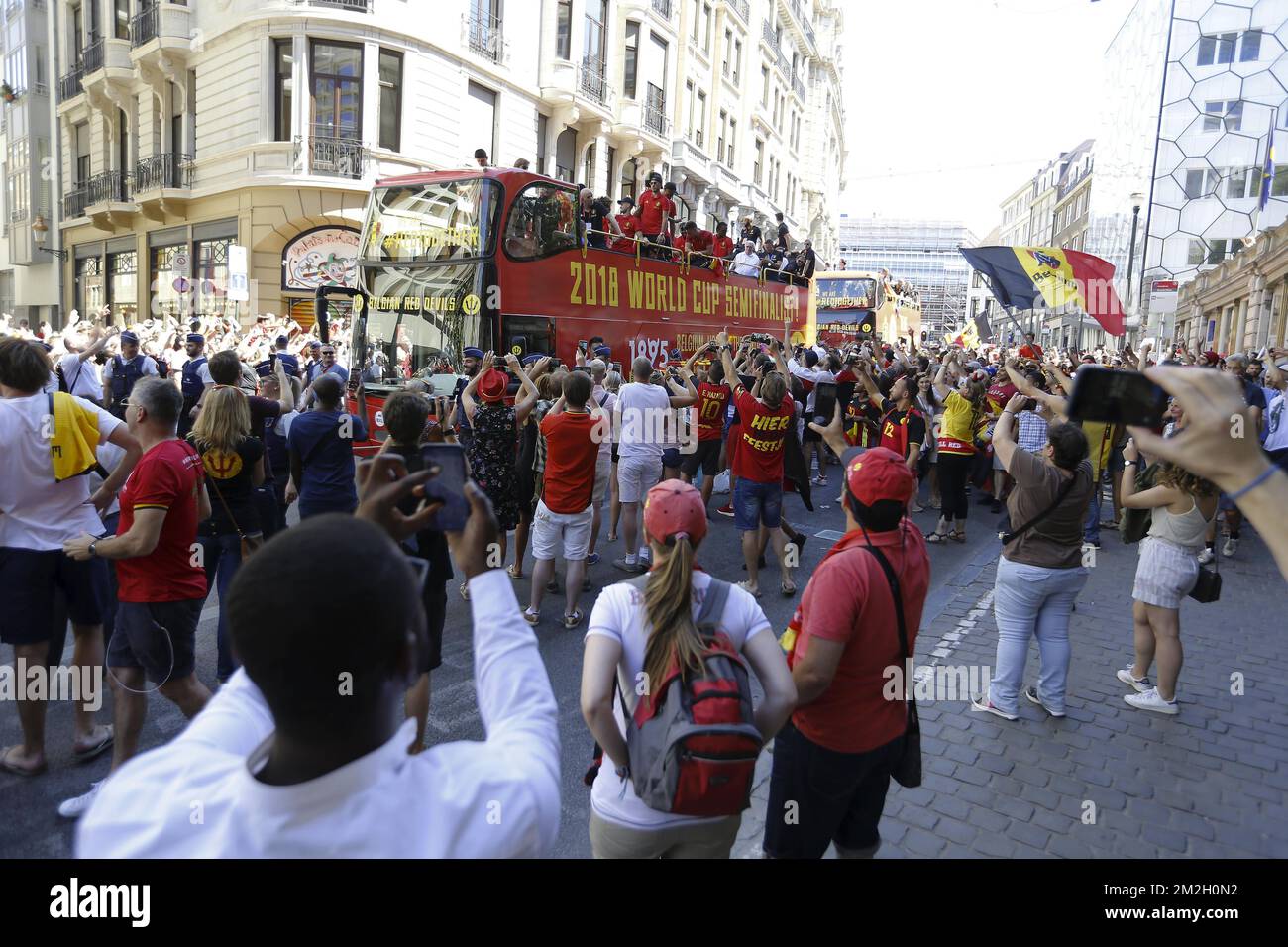 Red Devils' supporters pictured as Red Devils team is on the way to ...