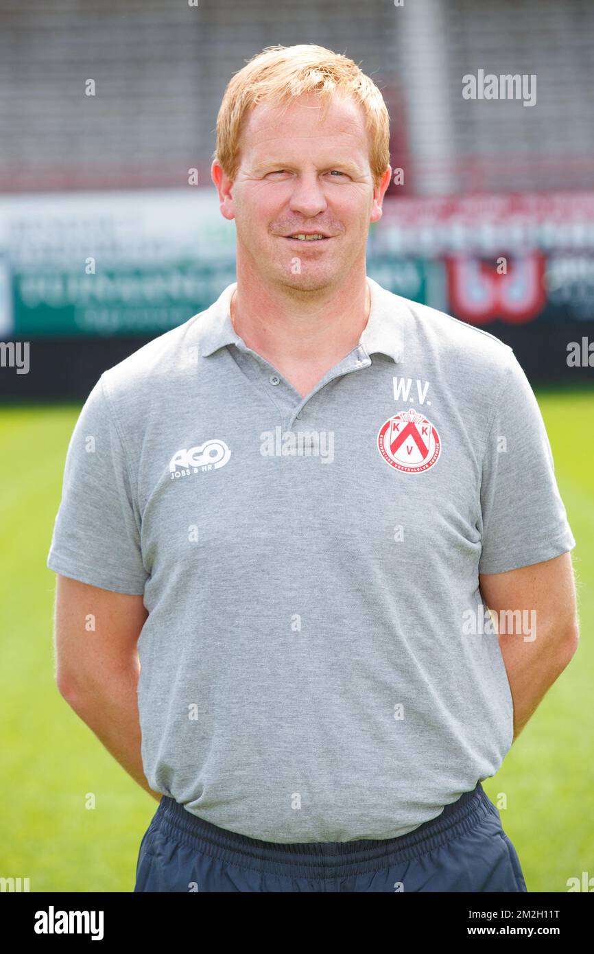 Kortrijk's assistant coach Wouter Vrancken poses for the photographer ...