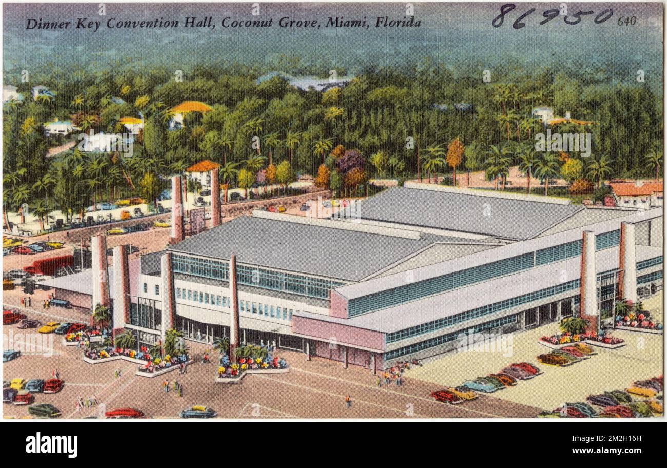 Dinner Key Marina and convention hall, Coconut Grove, Miami, Florida ...