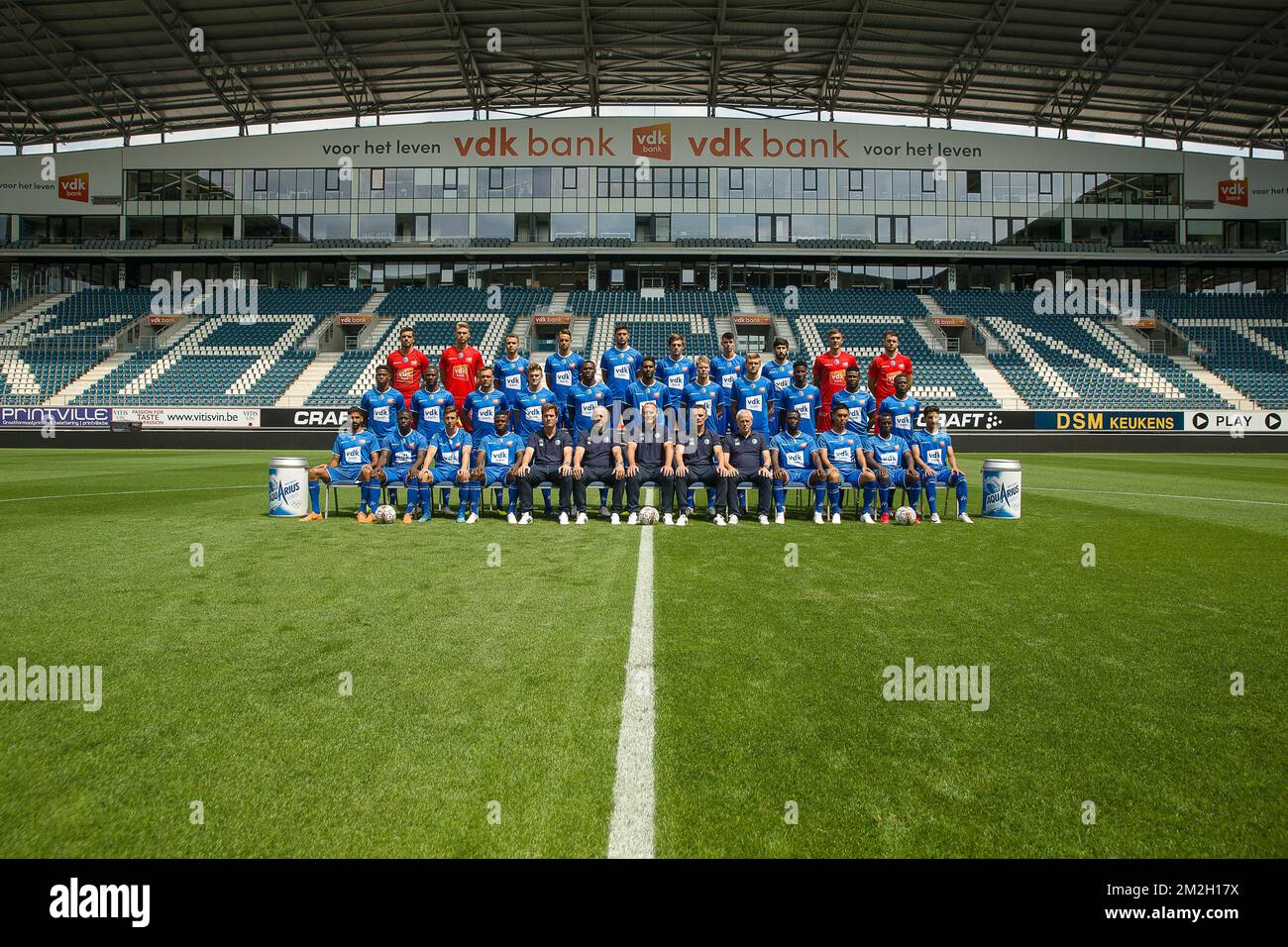 Gent's players and staff pose for the 2018-2019 season photo shoot of ...