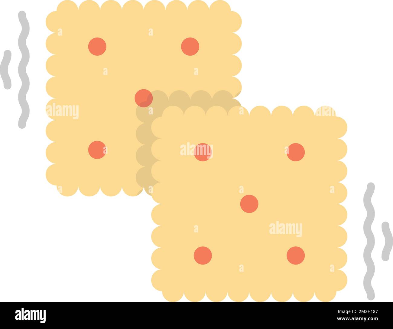 square biscuits illustration in minimal style isolated on background ...
