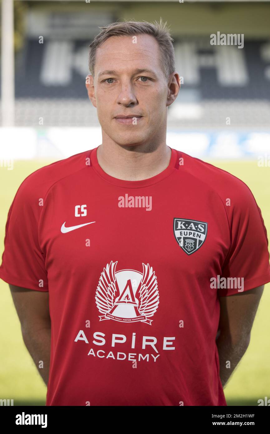 Eupen's T4 Christoph Semmler poses for the 2018-2019 season photo shoot ...