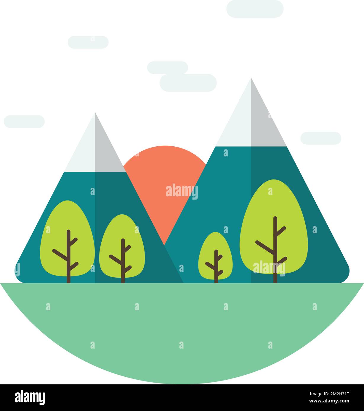 Mountain peak colorado Stock Vector Images - Alamy