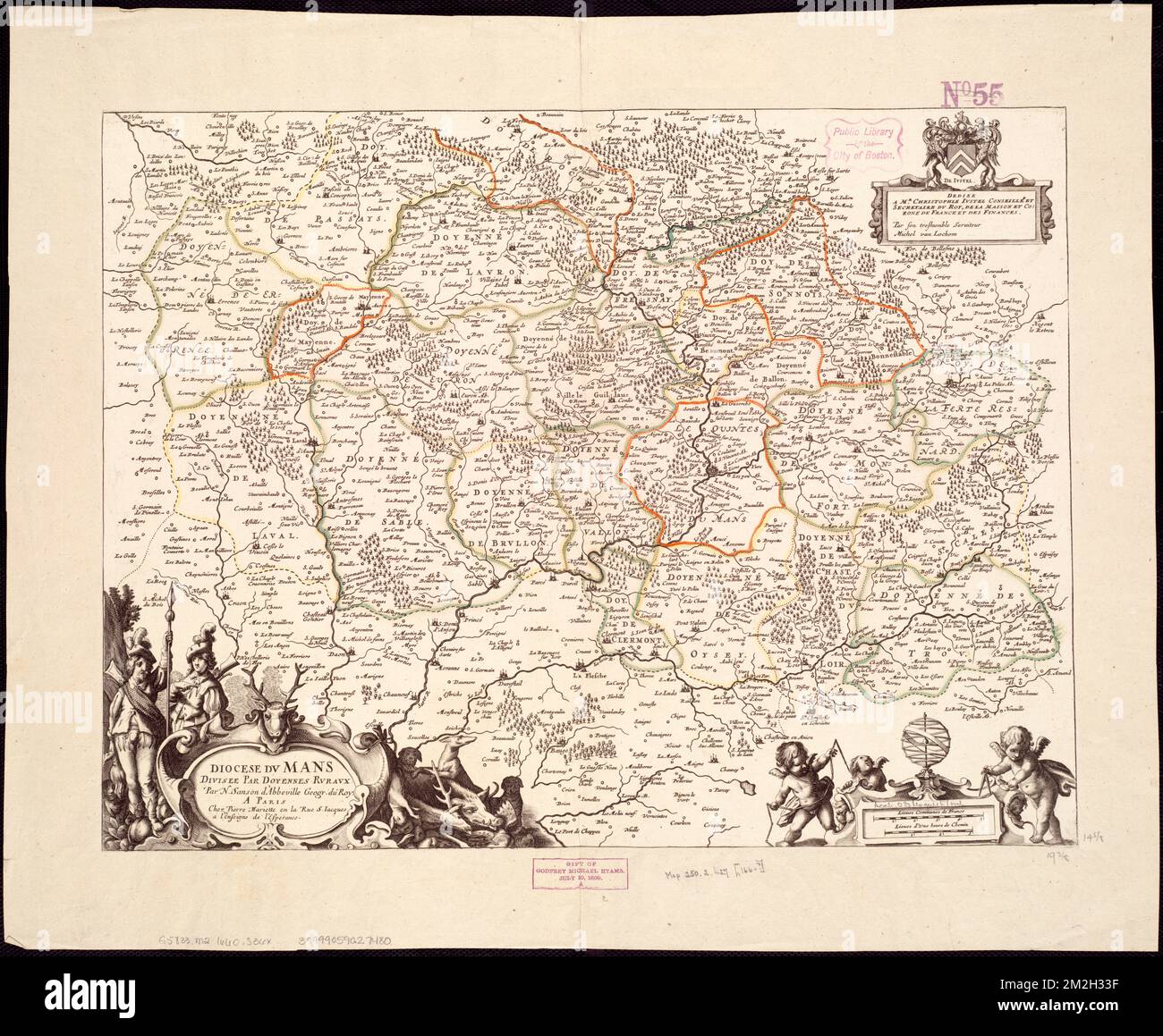 Diocese du Mans divisee par doyennes ruraux , Catholic Church. Diocese ...