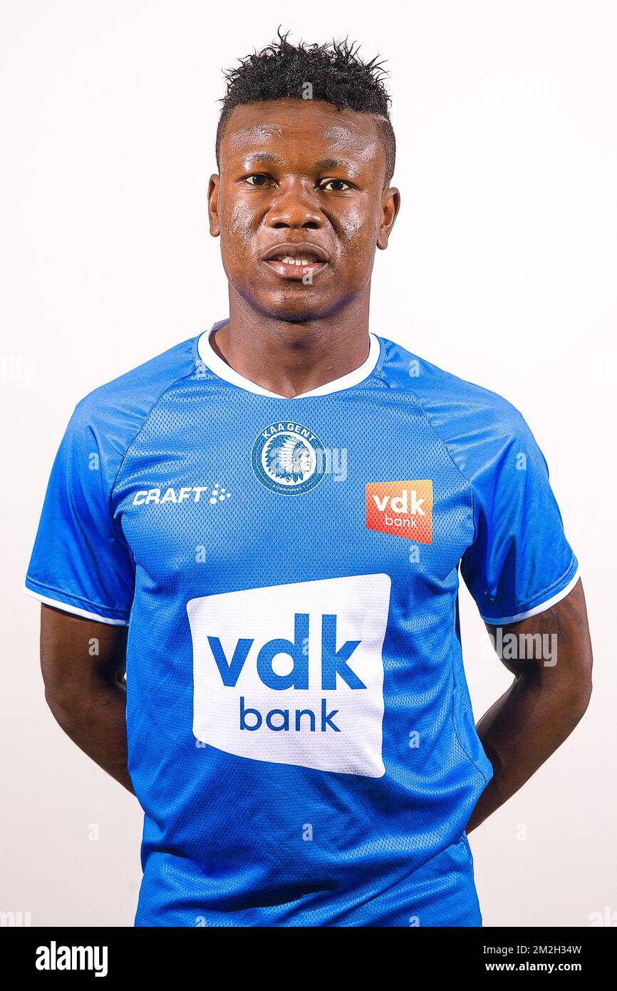 Gent's Samuel Kalu Ojim poses for the photographer at the 2018-2019 ...