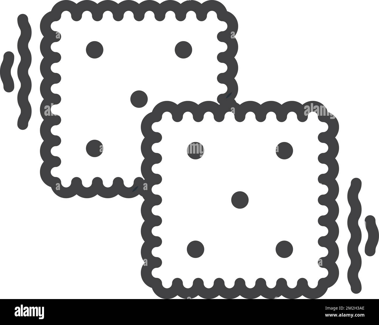 square biscuits illustration in minimal style isolated on background ...