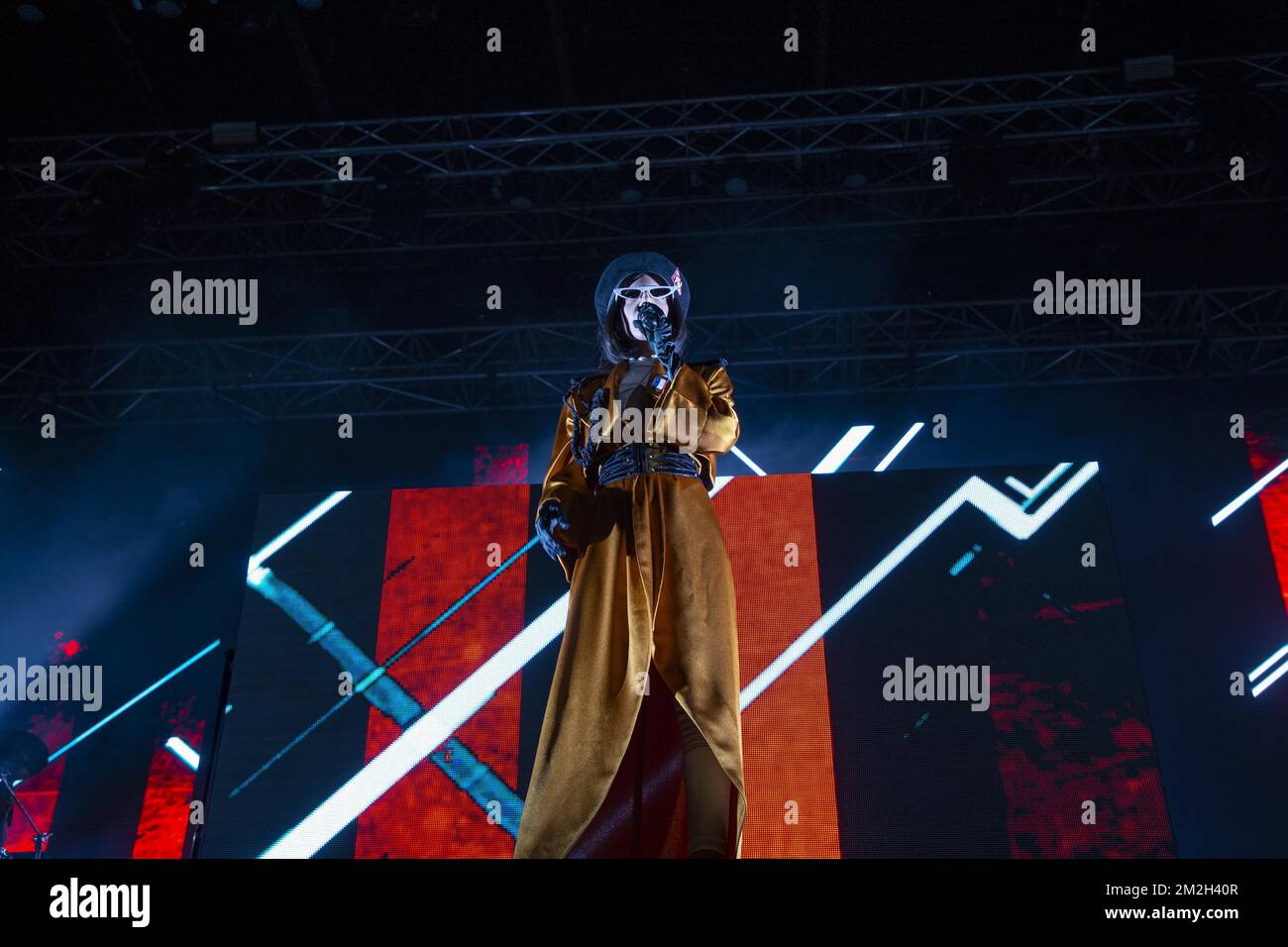 Singer Daniela Hrenek during the performance of Parov Stelar, the ...