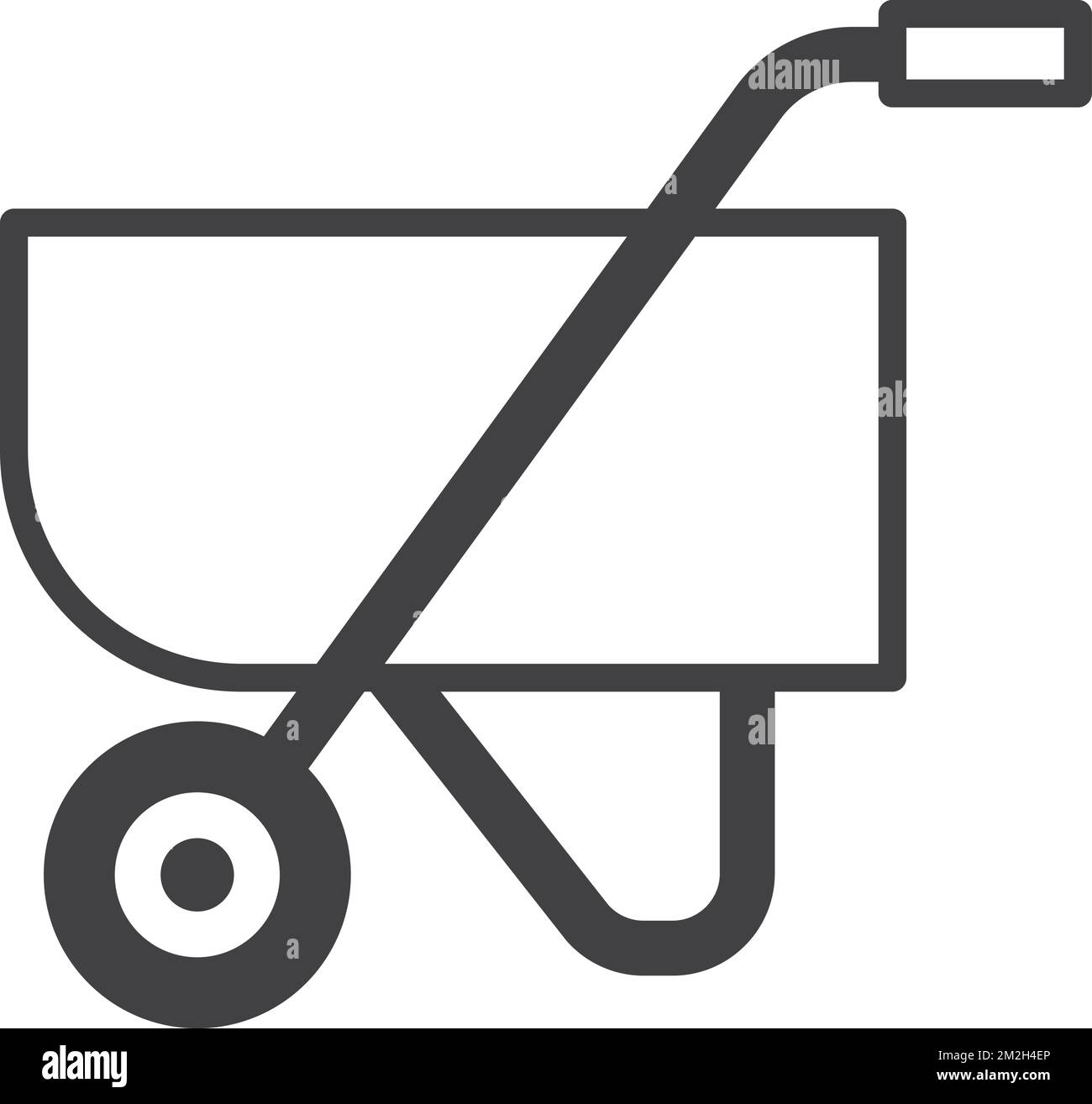 construction trolley illustration in minimal style isolated on ...