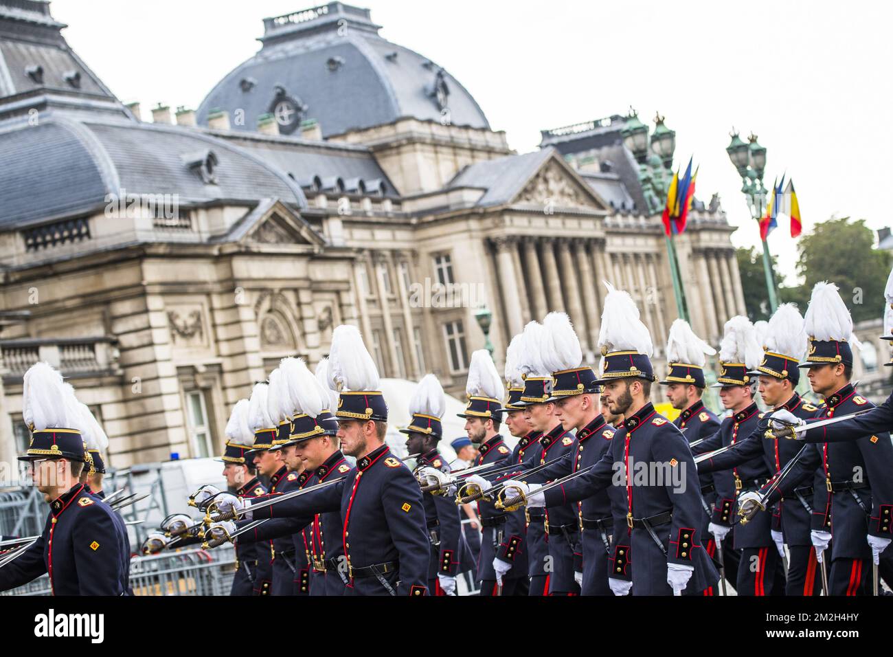 Illustration picture shows the military parade on the Belgian National ...