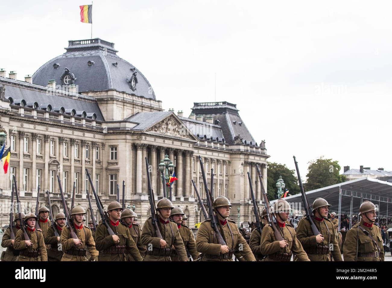 Illustration picture shows the military parade on the Belgian National ...