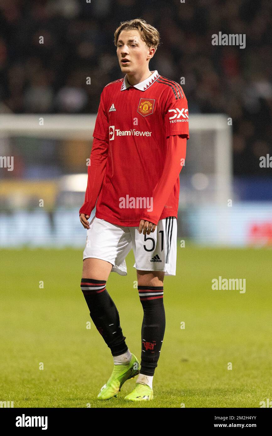 Charlie Savage #51 of Manchester United during the Papa John's Trophy ...