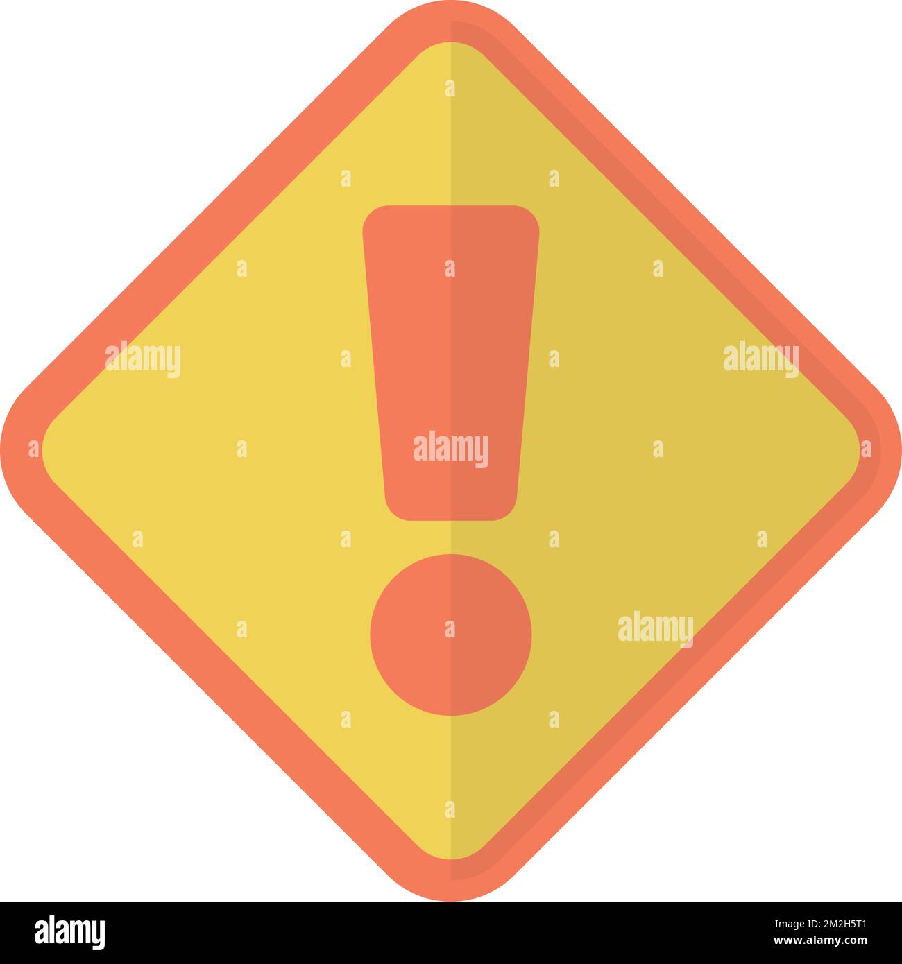 exclamation mark sign illustration in minimal style isolated on ...