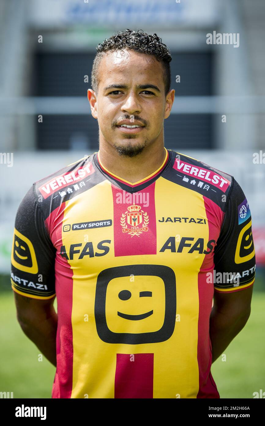 Mechelen's Lucas Bijker poses for photographer at the 2018-2019 season ...