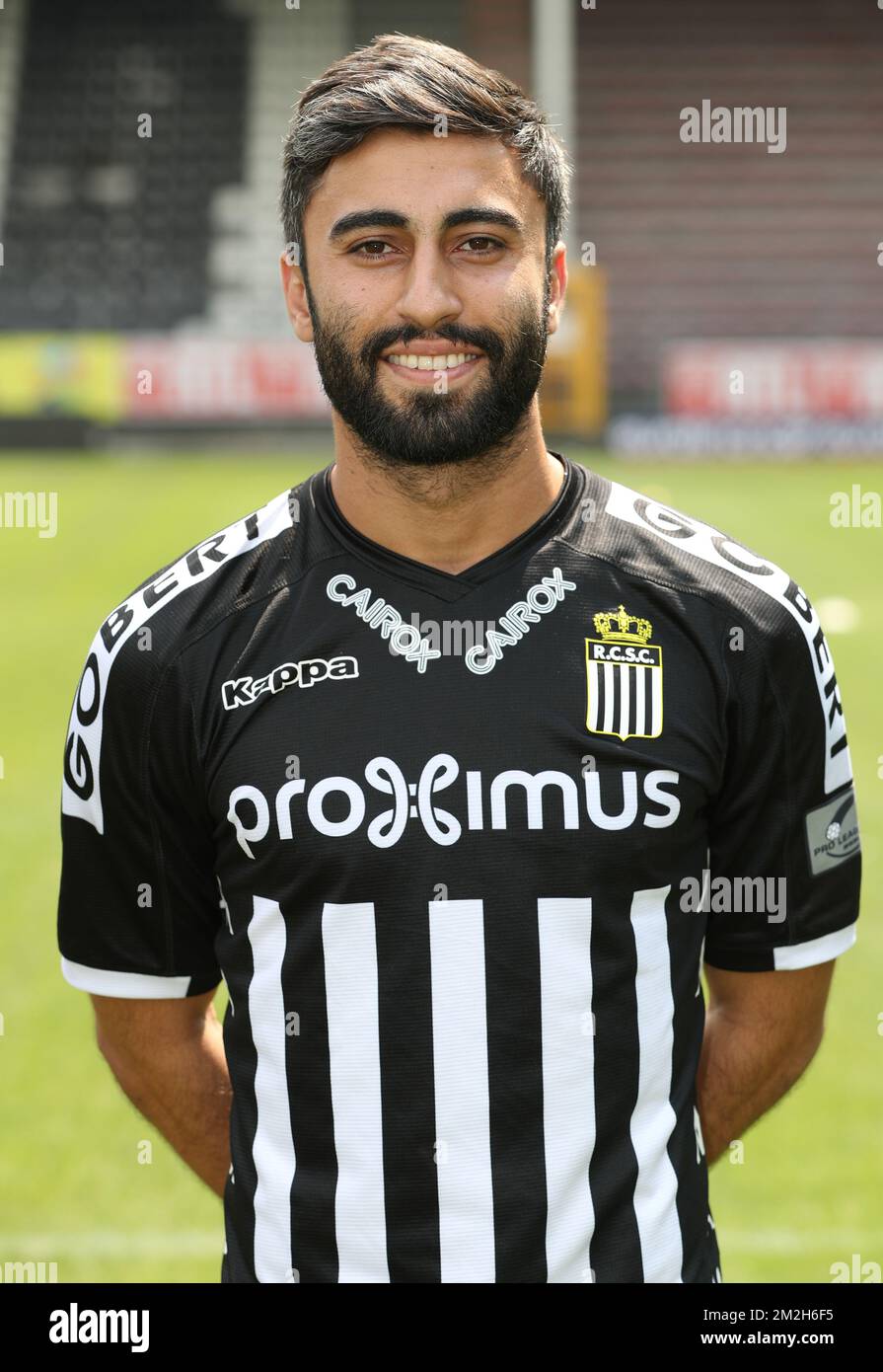 Charleroi's Kaveh Rezaei poses for photographer at the 2018-2019 season ...